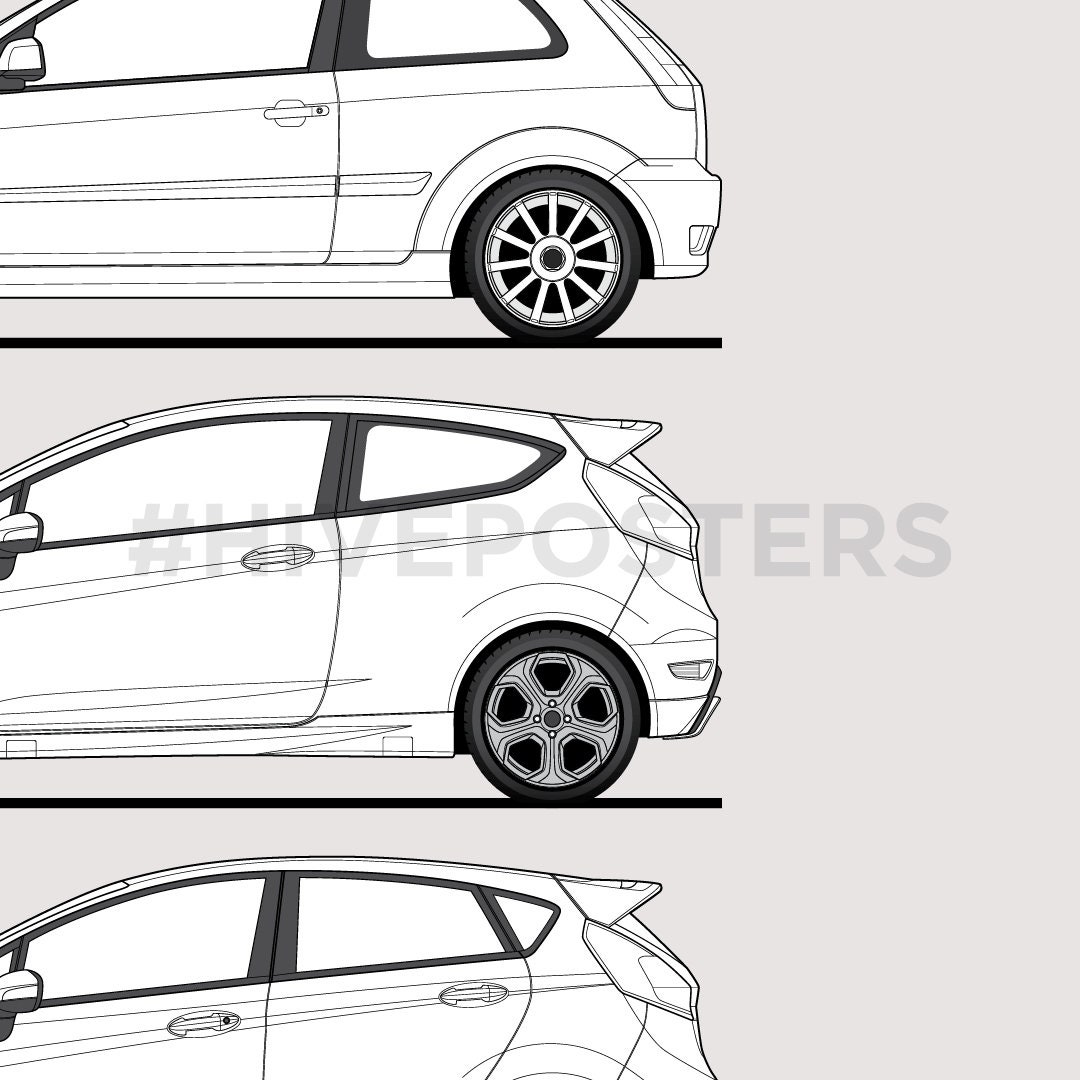 Ford Fiesta ST Evolution Poster | Etsy UK