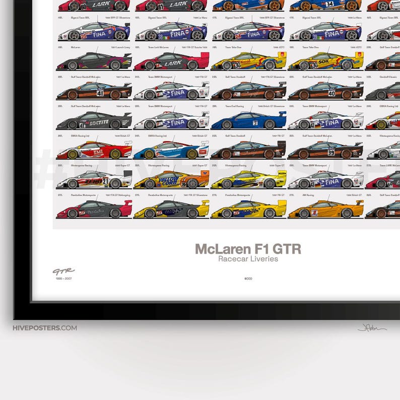Mclaren F1 GTR Racecar Livery Poster - Etsy Canada