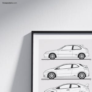 Honda Type R History Poster - Etsy