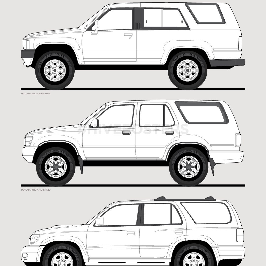 Toyota 4runner Evolution Poster | Etsy Canada