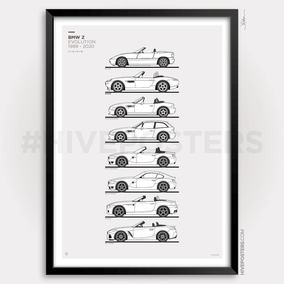 BMW Z Evolution Poster - Etsy