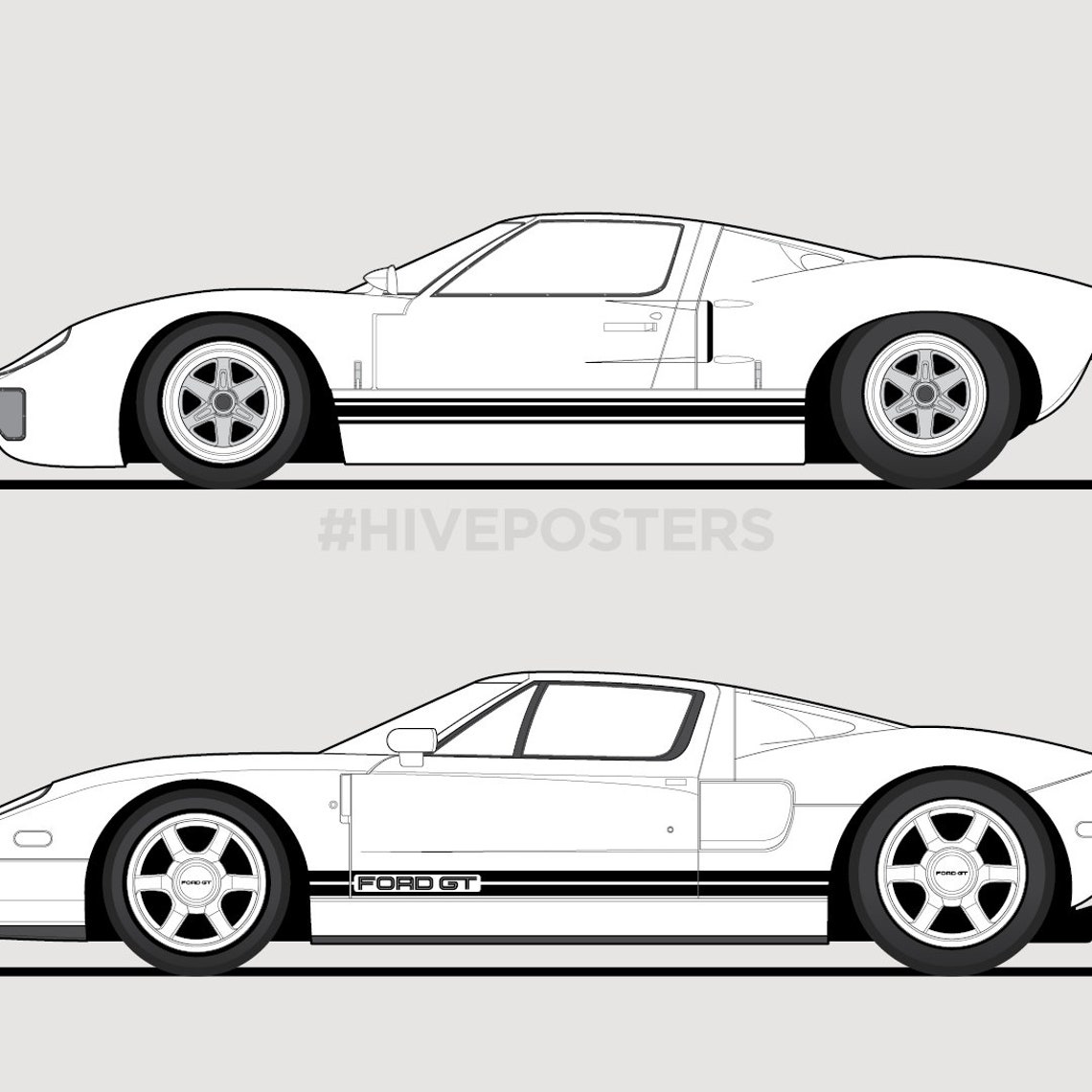 Ford GT Evolution Poster | Etsy