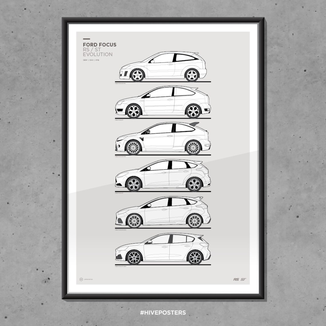 Ford Focus RS ST Evolution Poster | Etsy
