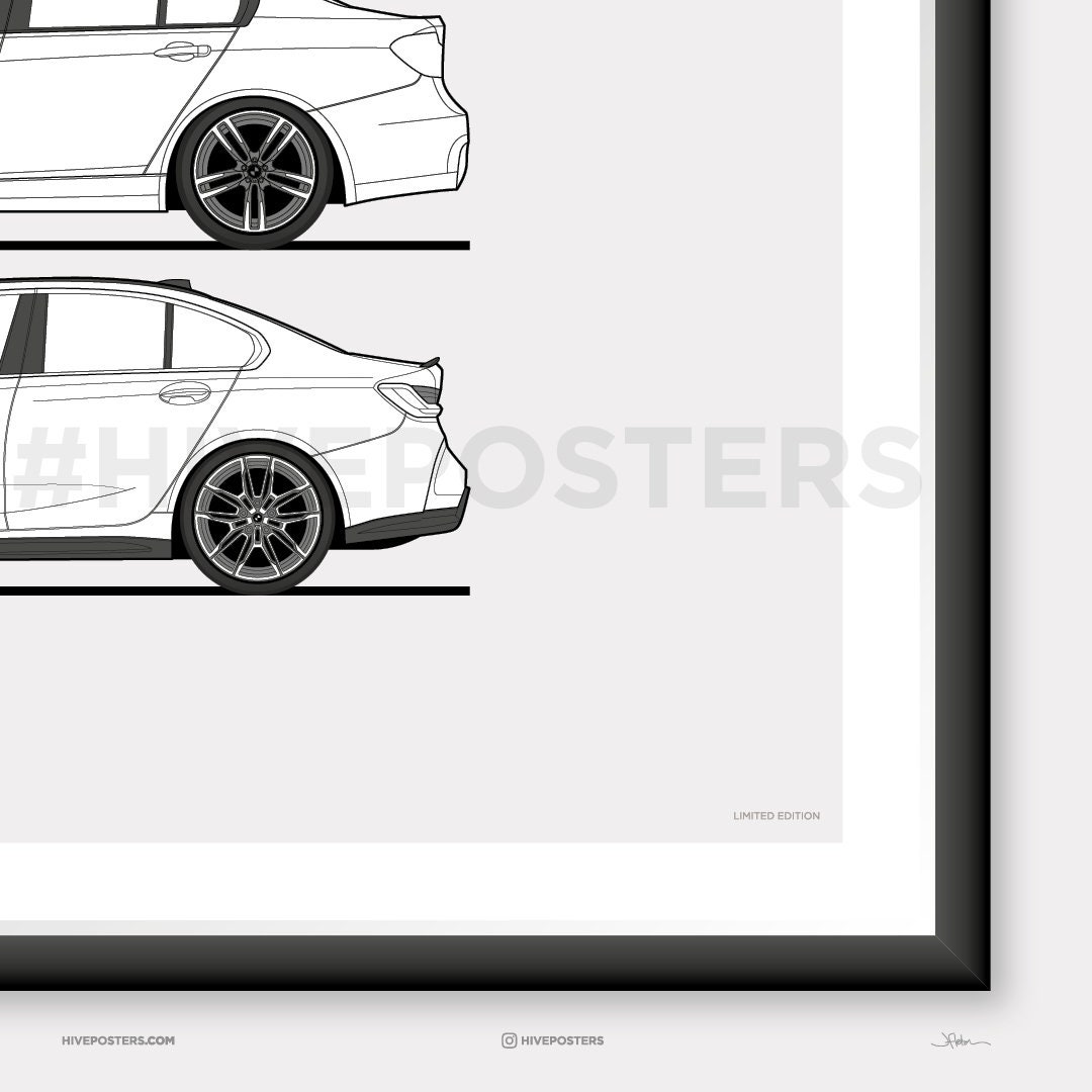 BMW M3 Poster Evolution Timeline Generations sold by Disabled Albatross ...