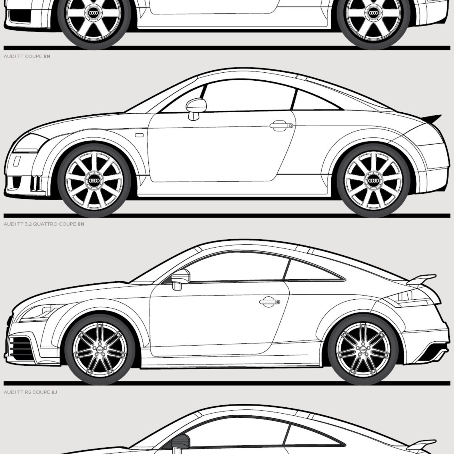 Audi TT Evolution Poster | Etsy