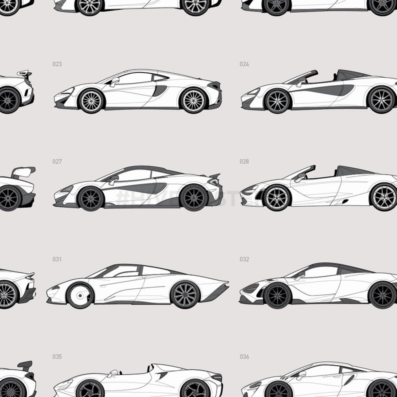 Mclaren Poster Evolution History | Etsy