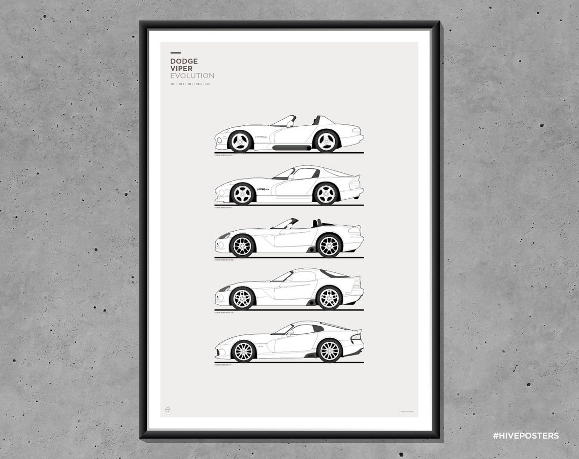 Dodge SRT Viper Evolution Poster | Etsy