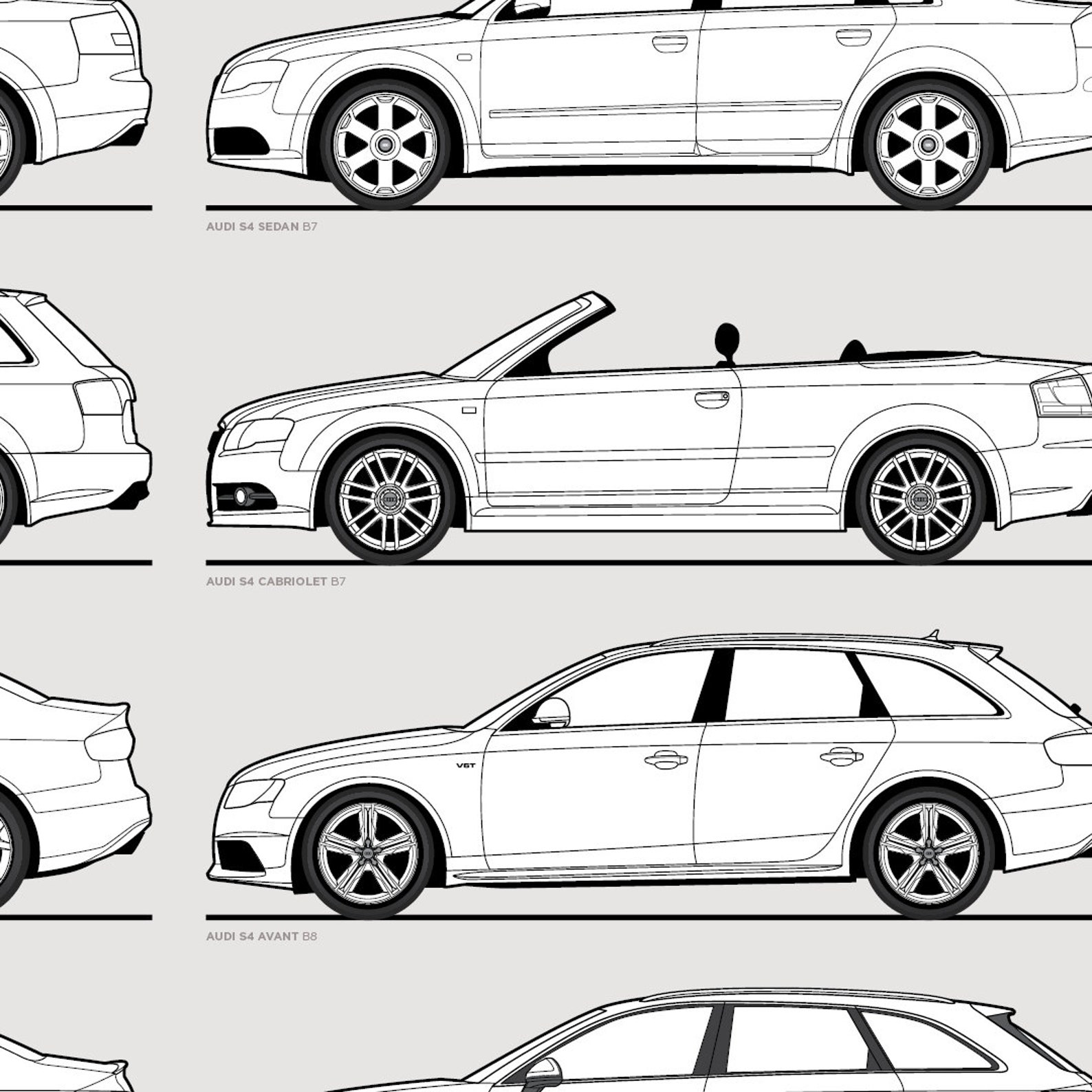 Audi S4 Evolution Poster | Etsy