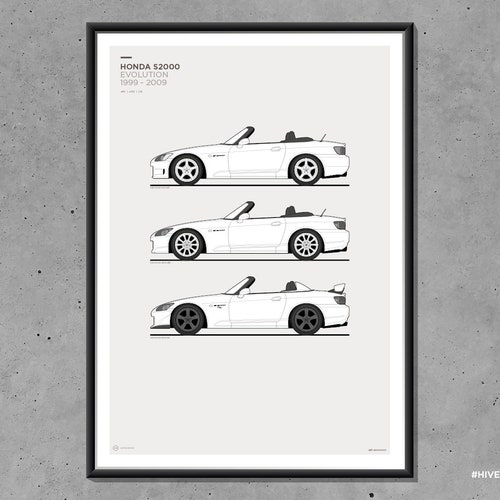 Honda S2000 AP2 Blueprint Poster - Etsy
