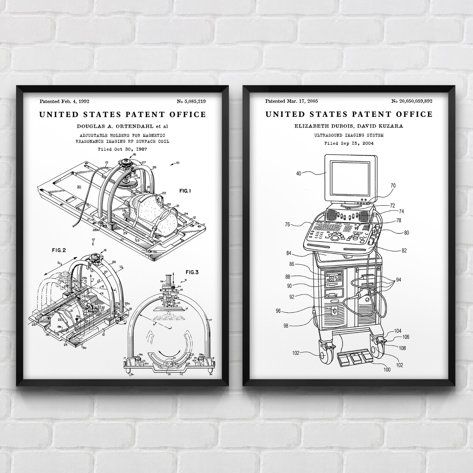 MRI & Ultrasound Patent Wall Art, Medical Imaging Diagnosis, Inventions ...