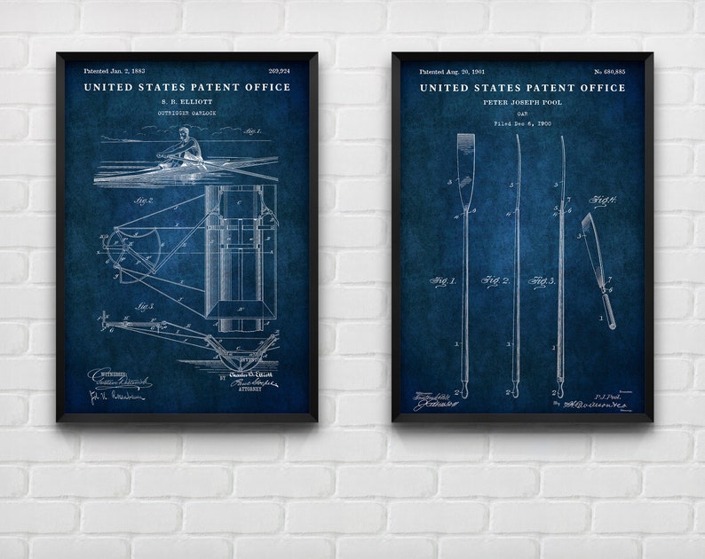 Outrigger Oarlock & Oar Patent Art, Rowboat Inventions, Paddle ...