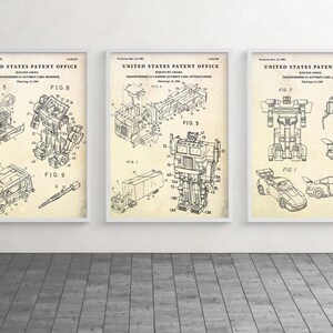 Autobots Patent Wall Art, Boys Room Decor, Sci-fi Inventions Blueprint ...