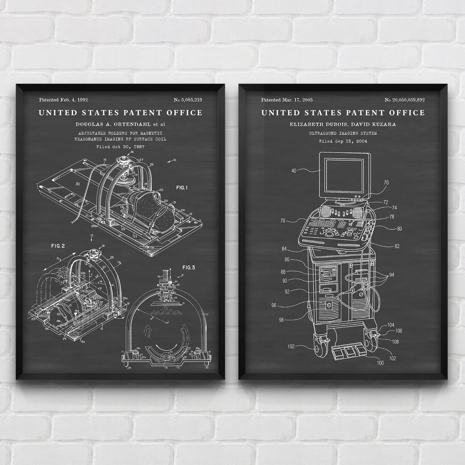 MRI & Ultrasound Patent Wall Art, Medical Imaging Diagnosis, Inventions ...