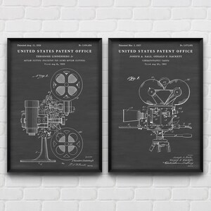 Movie Camera & Film Projector Patent Wall Art, Cinematography Invention ...