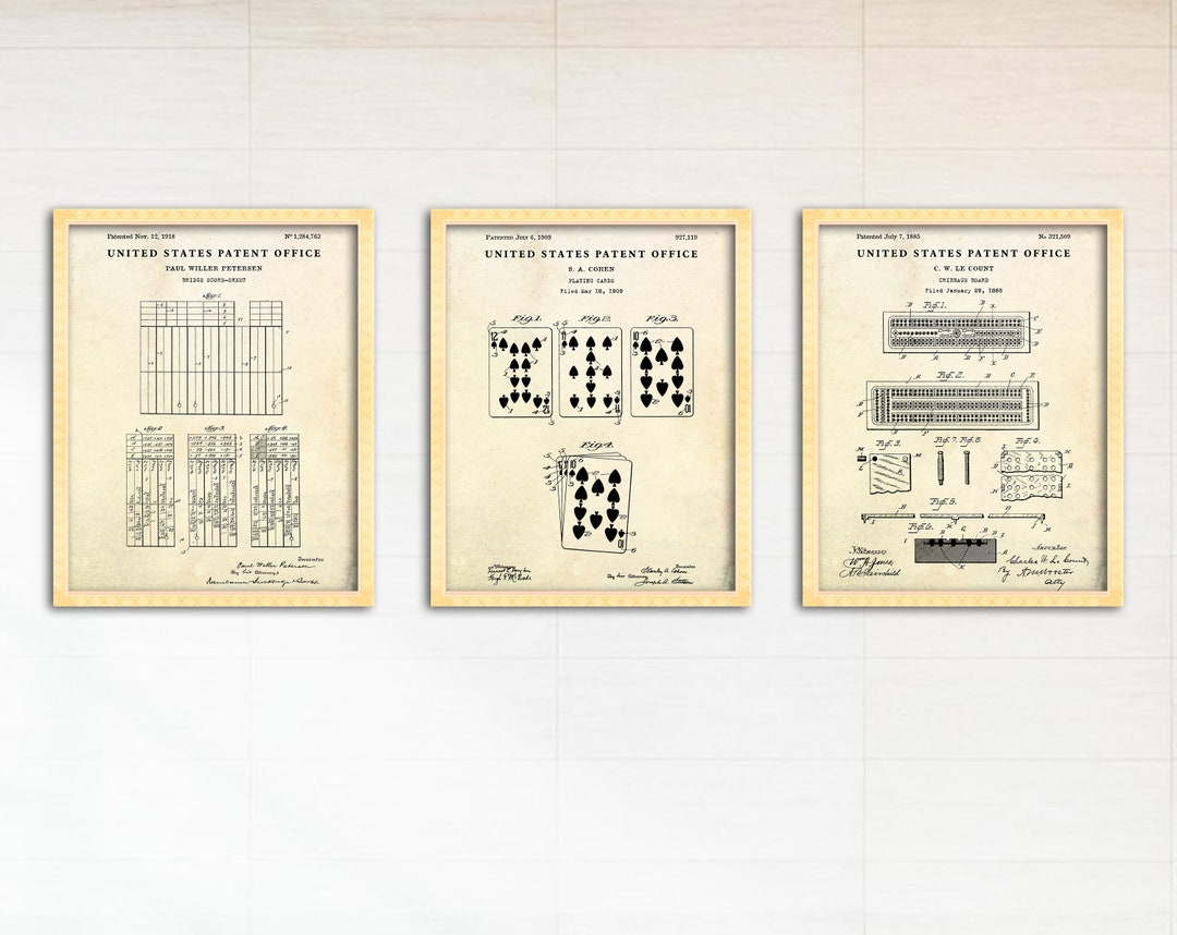 Card Games Wall Art, Cribbage Board, Bridge Card Game, Playing Cards ...