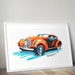 Retro Cars Wall Art, Old School Car Drawing, Luxury Classic Automobile ...