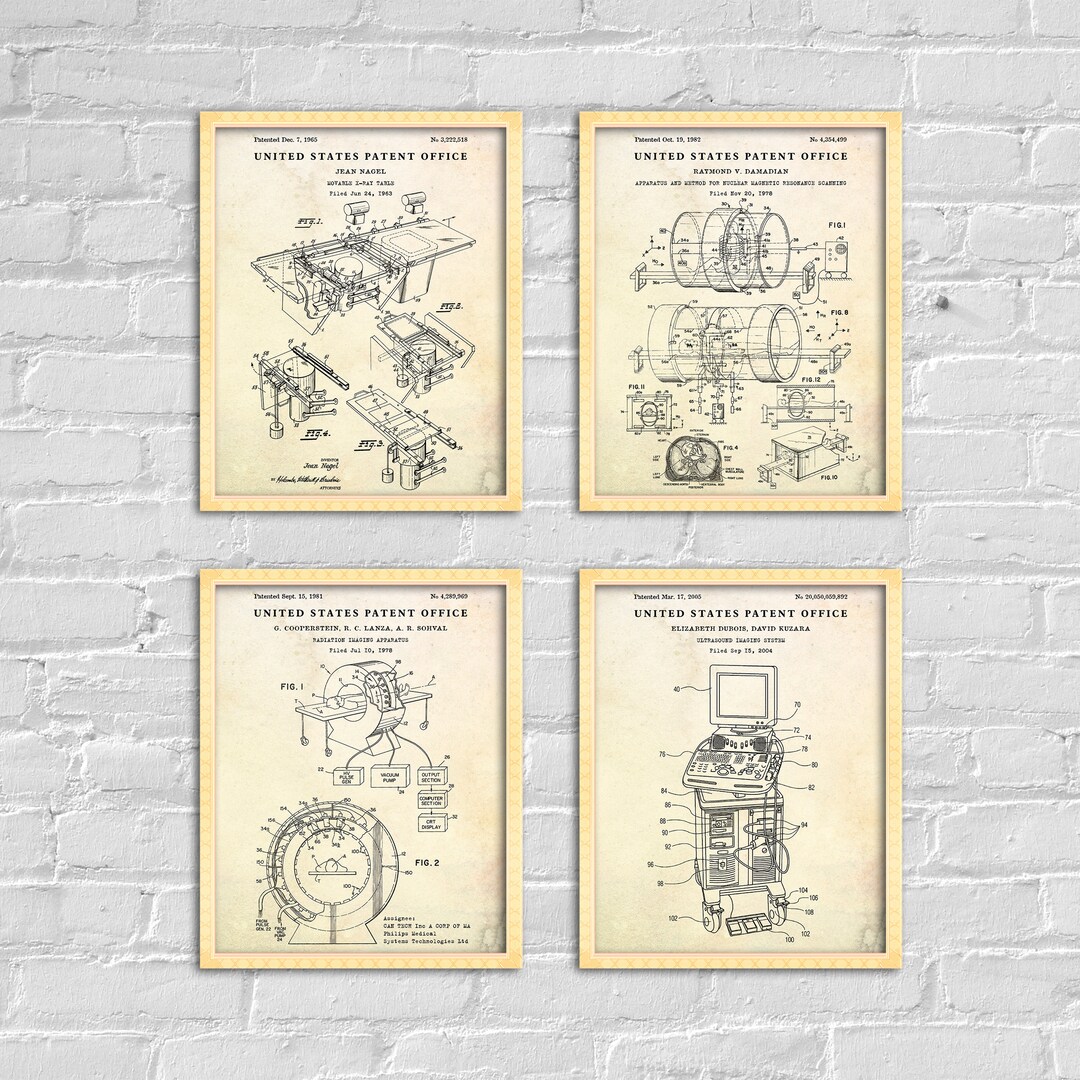 Medical Imaging Patent Wall Art: MRI, X-rays, Ultrasound, CT Scan ...