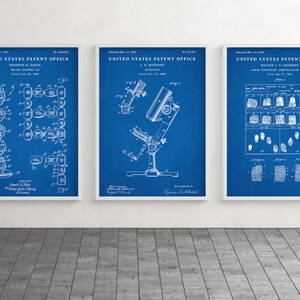 Forensic Science Decor: DNA RNA, Microscope & Fingerprints Patent Art ...