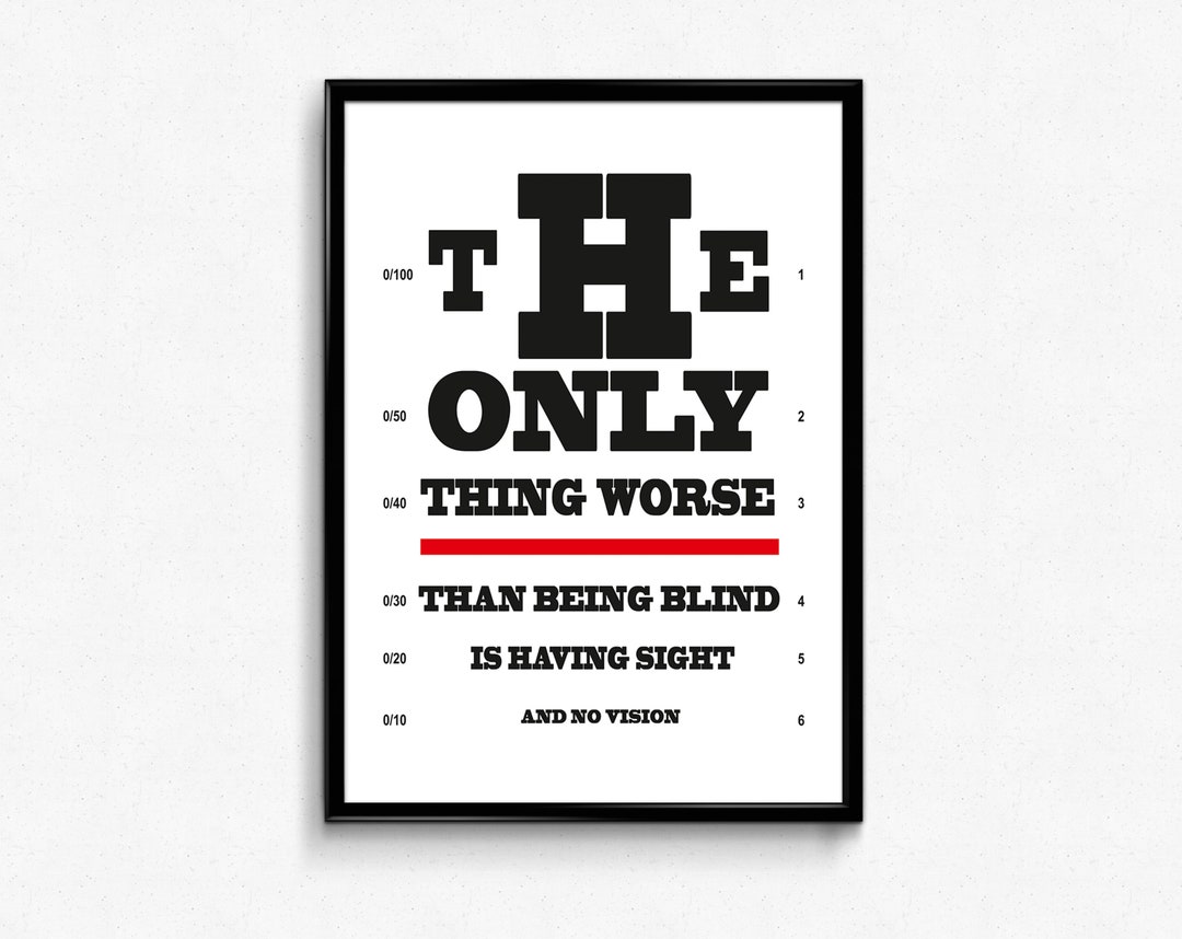 Helen Keller Quote Poster: the Only Things Worse Than Being Blind is ...
