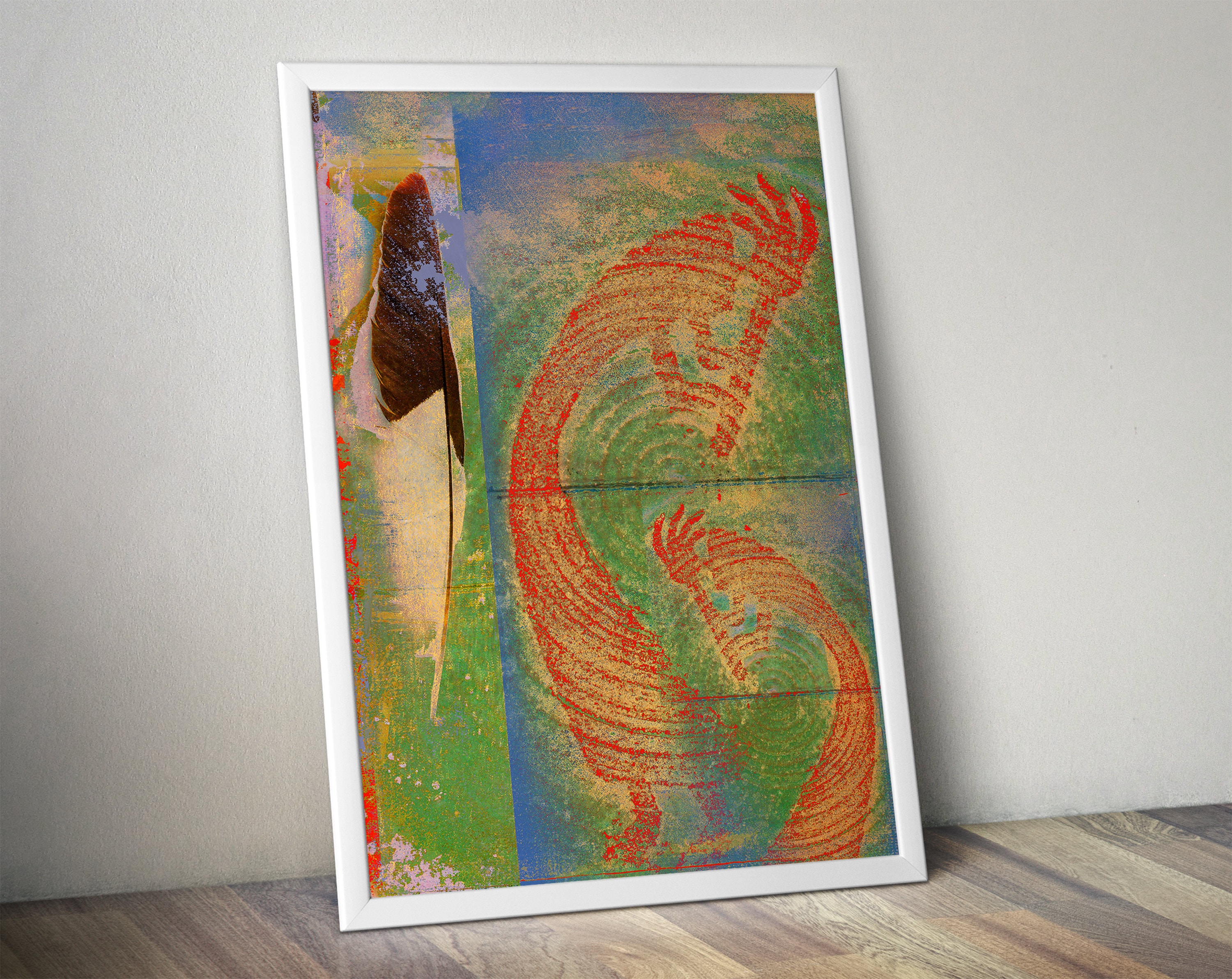 Mesoamerican Symbols, Kokopelli Aztec Collage Wall Art, Ethnic Drawings ...