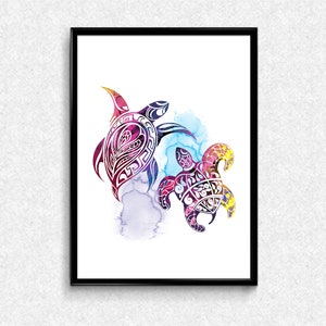 Sea Ocean Animals, Nautical Kids Room Wall Art, Whale, Turtle, Sea ...