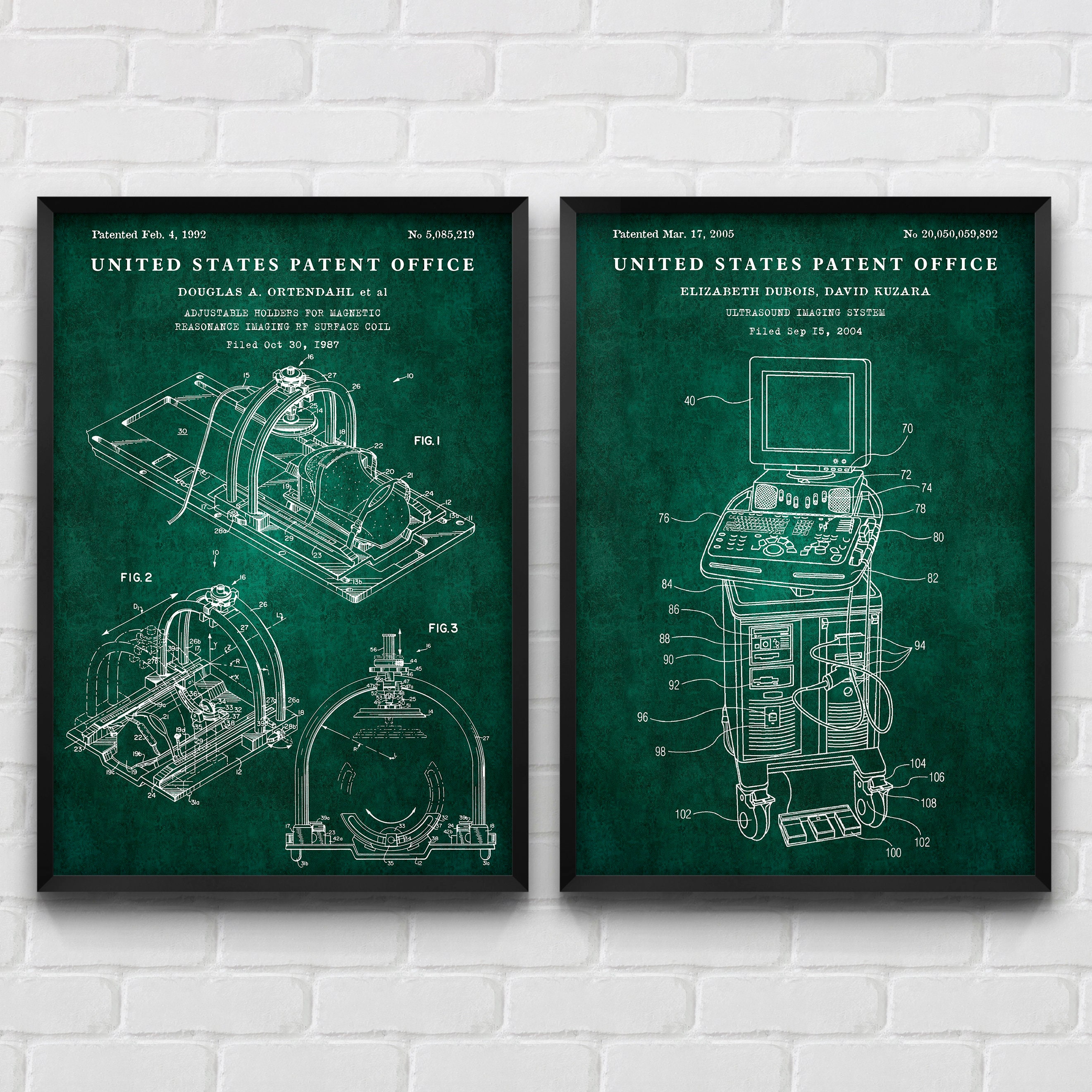 MRI & Ultrasound Patent Wall Art, Medical Imaging Diagnosis, Inventions ...