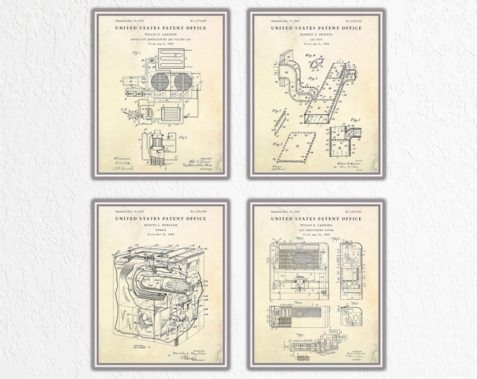 Air Conditioning Unit Patent HVAC Dehumidifying and Cooling Air ...