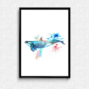 Sea Ocean Animals, Nautical Kids Room Wall Art, Whale, Turtle, Sea ...