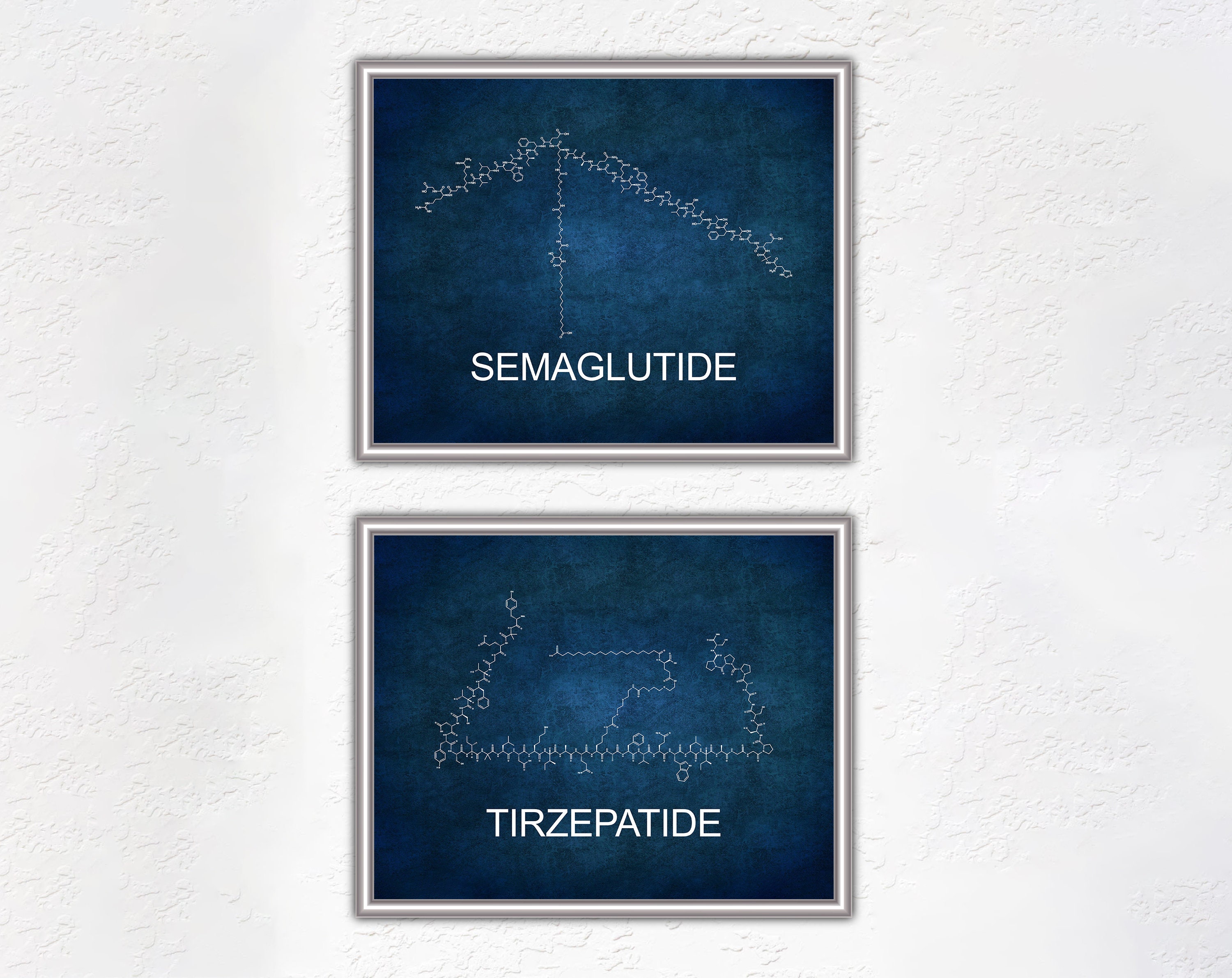 Molecule Wall Art: Semaglutide & Tirzepatide Chemical Structure Poster ...