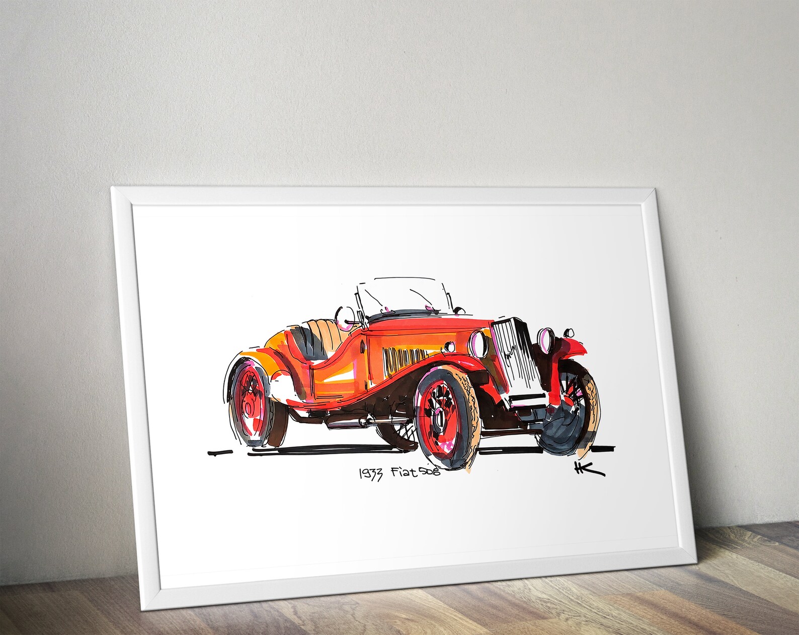 Retro Cars Wall Art Old School Car Drawing Luxury Classic - Etsy