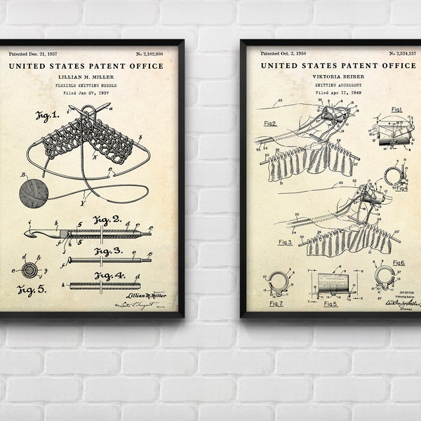 Knitting Poster - Etsy