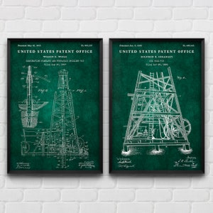 Oil Well Rig Patent Wall Art, Petroleum Drilling Rig Inventions, Oil ...