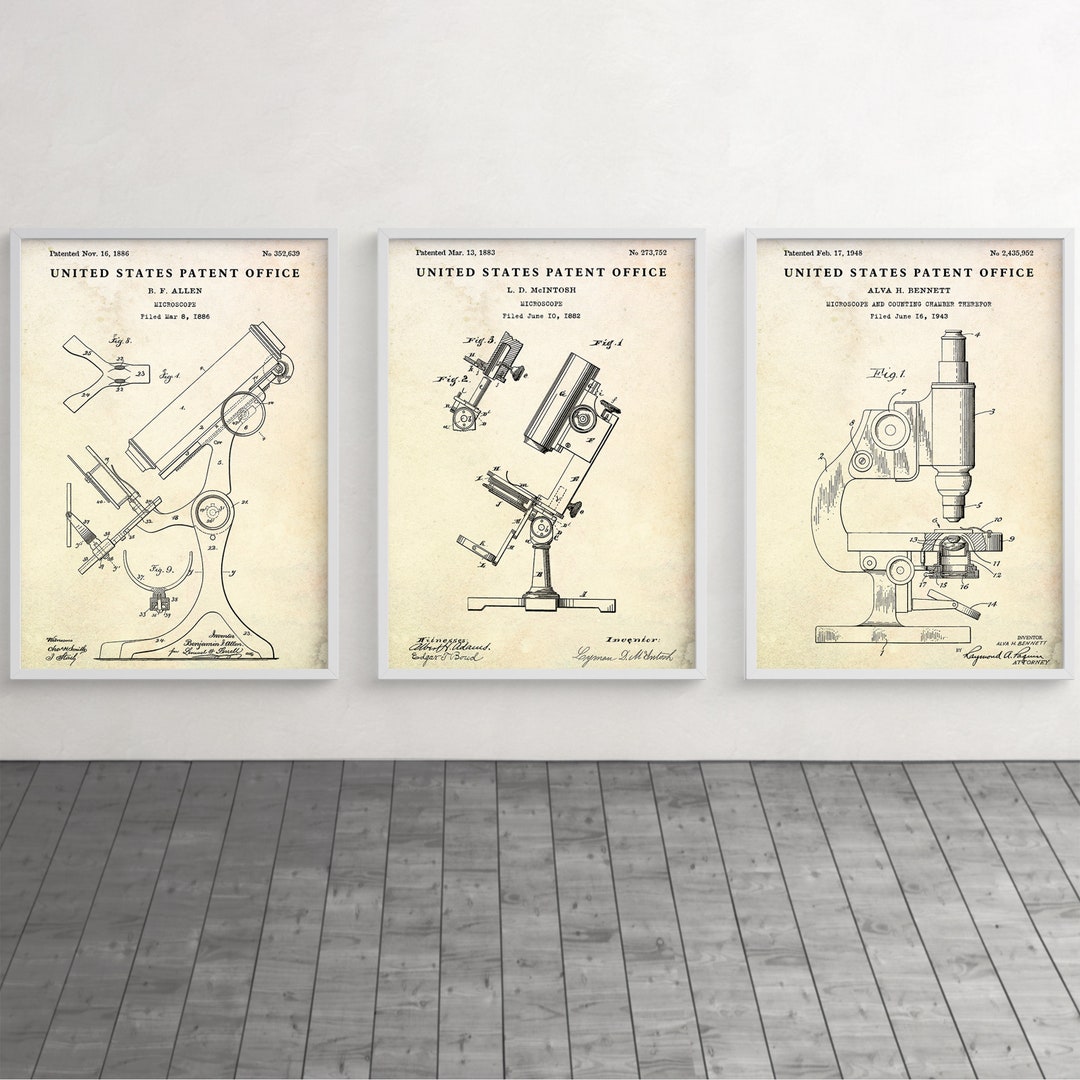 Forensic Science Decor: Microscope Patent Wall Art, Criminologist ...