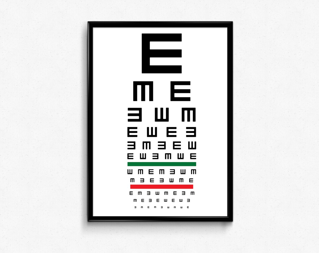 Eye Chart Wall Art, Ophthalmologist Poster, Optician, Oculist ...