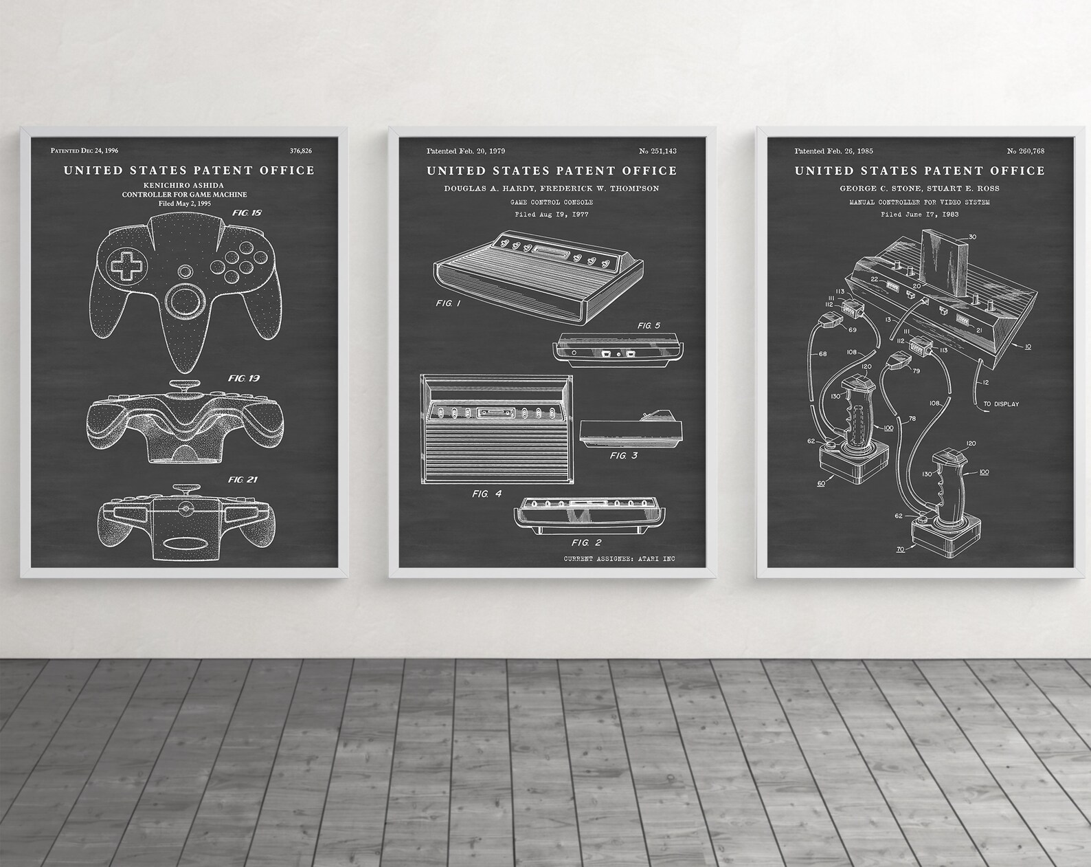 Video Game Wall Art: Console, Gamepad, Joystick Patent Art, Inventions ...