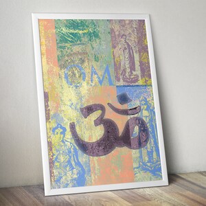 Om Wall Art, Sanskrit Symbol Poster, Buddhist Gift, Hinduism, Buddhism ...