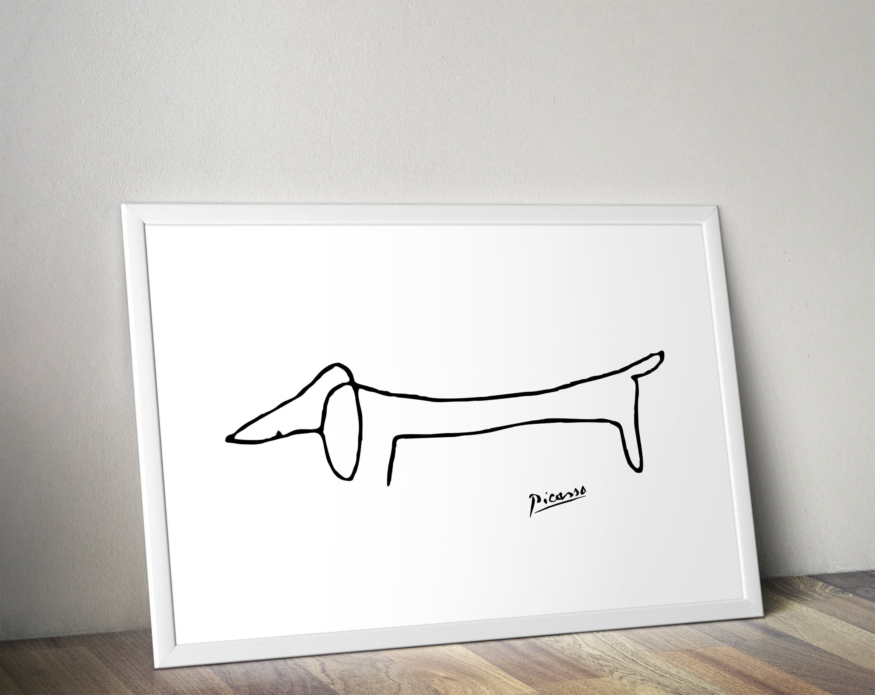 Dachshund Definition Wall Art, Picasso Lump Drawing Posters, Dachshund ...