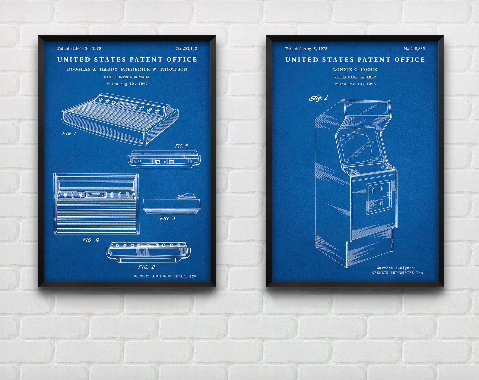 2600 Video Game Console, Arcade Machine Vintage Patent Wall Art. Coin ...