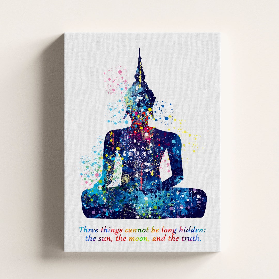 Buddha Quote Wall Art Print, Buddhism, Yoga Room, Meditation Decor ...