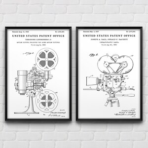 Movie Camera & Film Projector Patent Wall Art, Cinematography Invention ...