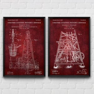Oil Well Rig Patent Wall Art, Petroleum Drilling Rig Inventions, Oil ...