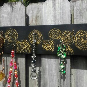 Wood Wall Necklace Display - Inca Swirls - Jewelry Organizer - FREE ...