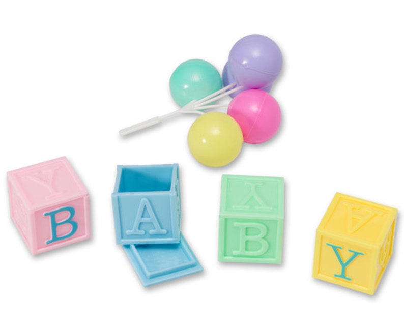 BABY BLOCKS 1 Cake Decorating Kit Shower Topper Decoration - Etsy