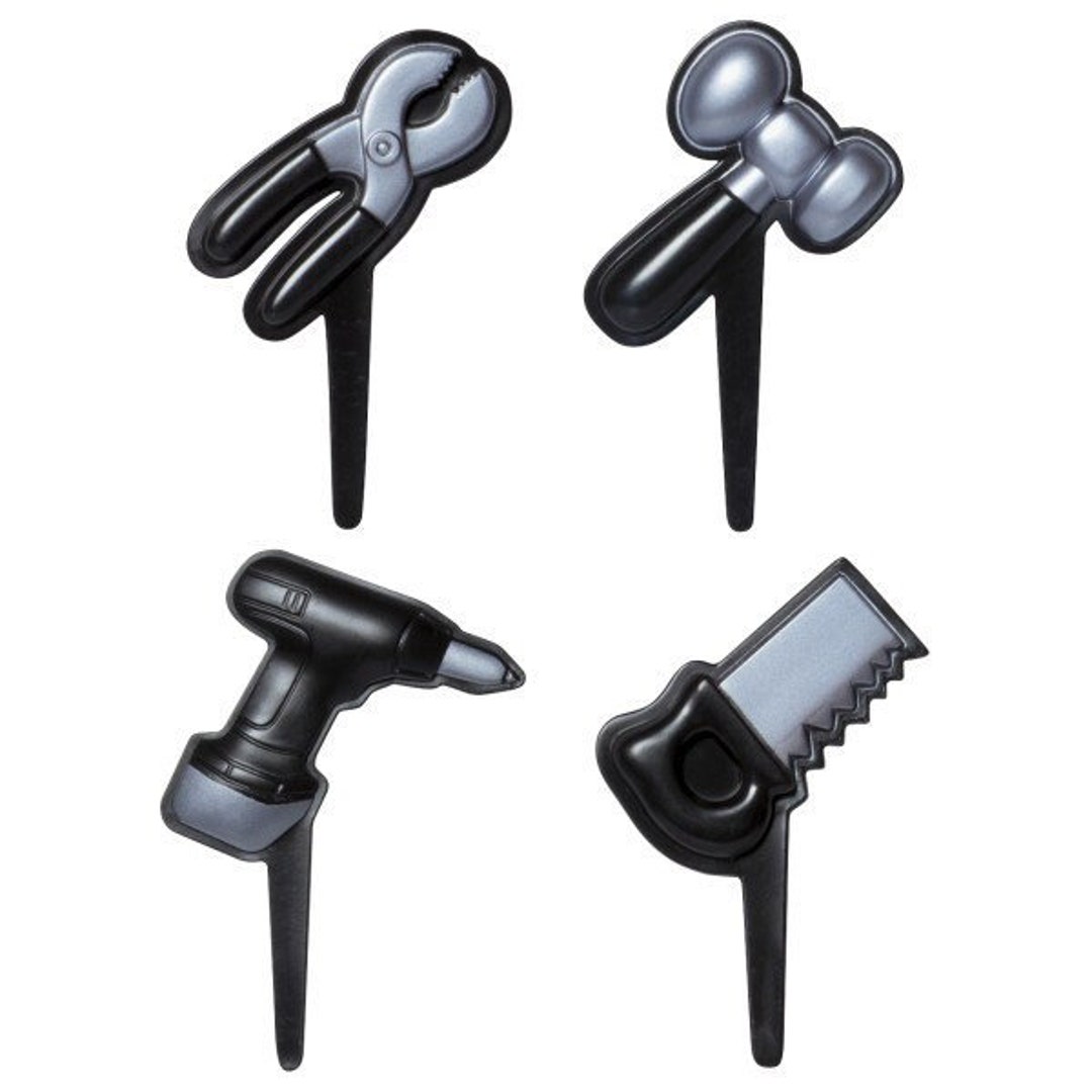 24 Carpenter Tools Cupcake Picks Cake Toppers Decorations Contractor ...