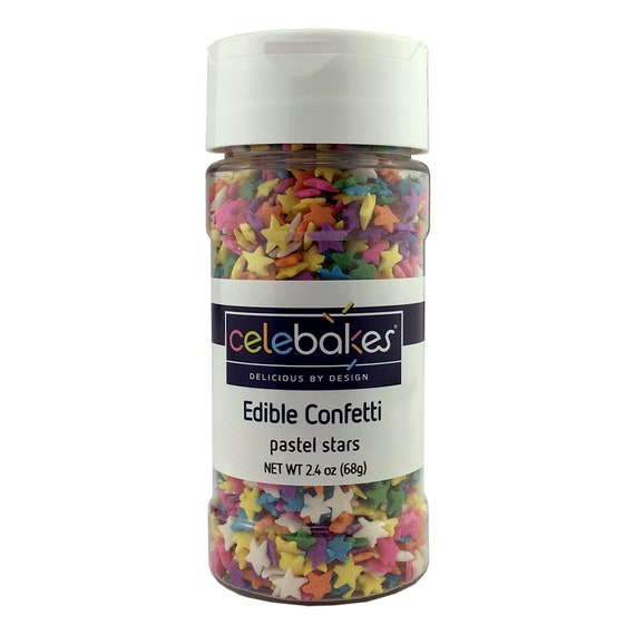 Pastel Stars Confetti 2.4 Oz. Edible Confetti Sprinkles Cake - Etsy