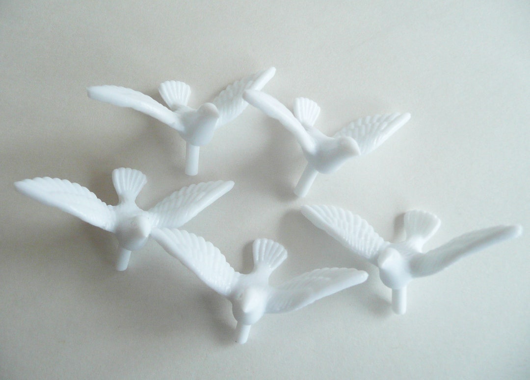 24 White Dove Cupcake Picks Cake Toppers Wedding Decorations - Etsy