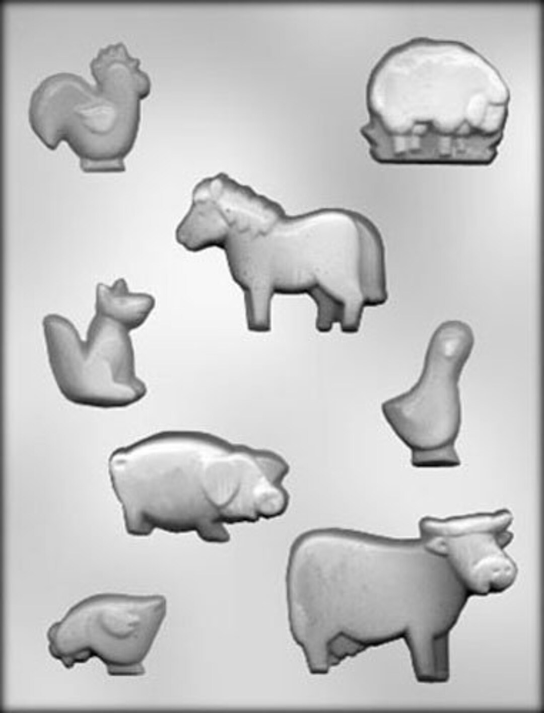 Farm Animals 2 Chocolate Mold Cow Horse Pig Soap Plaster - Etsy