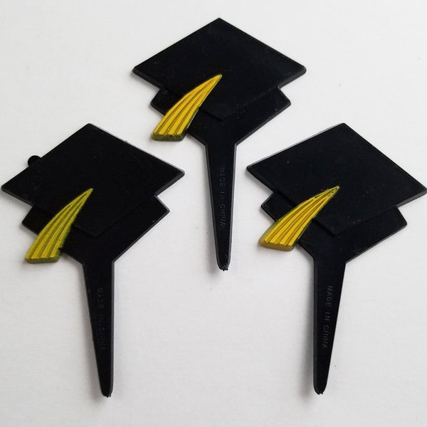 Plastic Graduation Cupcake Toppers - Etsy