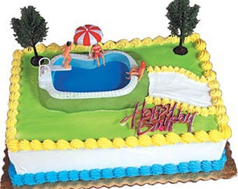 Pool Party Birthday Cake Topper - Etsy