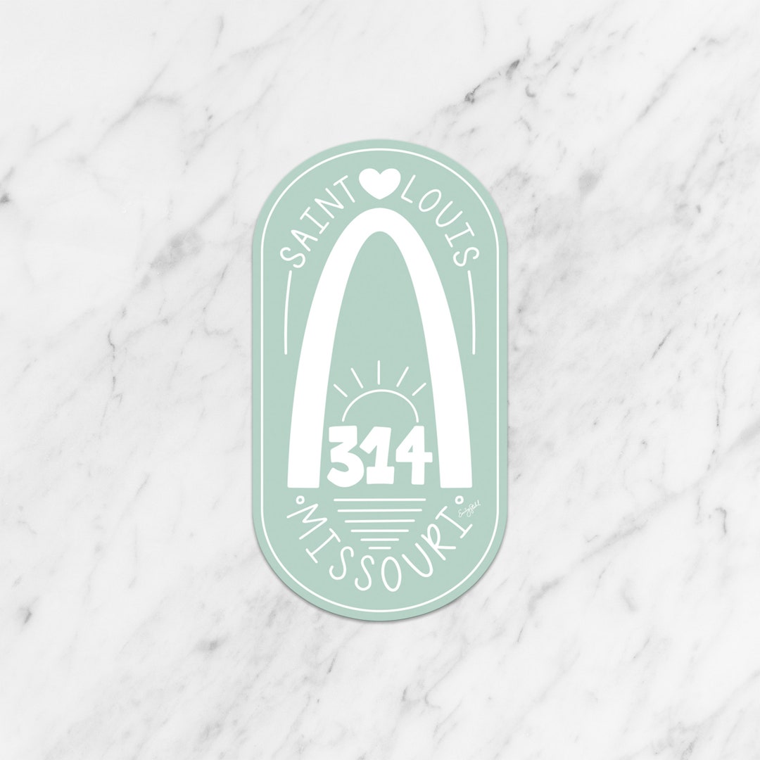 314 St. Louis Sticker, the Arch Sticker Hand Drawn Sticker; Saint Louis ...